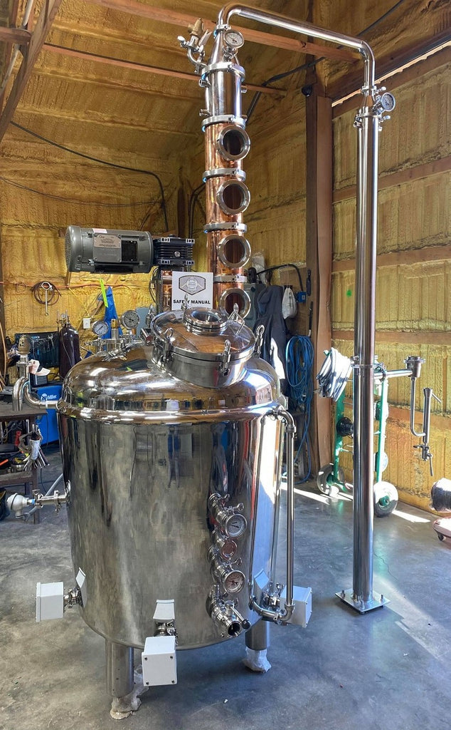 105 Gallon Jacketed Standard Series Still with 6” Copper Bubble Plate ...