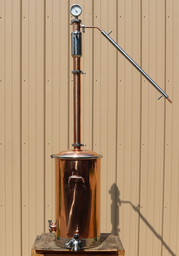 13 Gallon Copper Still with 2" Copper & Stainless Reflux Column ...