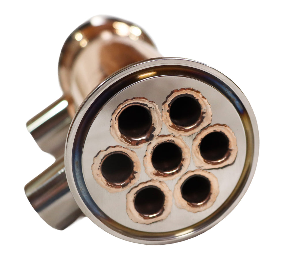 2" by 6" Copper Dephlegmator – Affordable Distillery Equipment