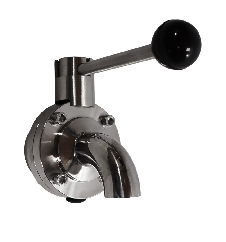 1.5" Tri Clamp Stainless Steel Butterfly Drain Valve – Affordable ...