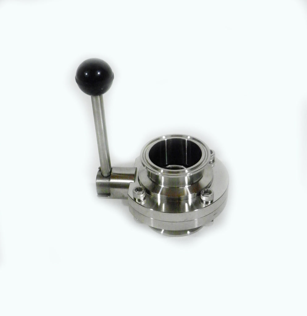 2" Tri Clamp, Tri Clover, Sanitary, Butterfly Valve with Pull Handle ...
