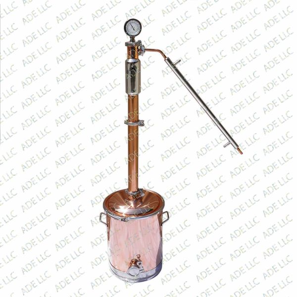 8 Gallon Copper Still with 2" Copper & Stainless Reflux Column ...